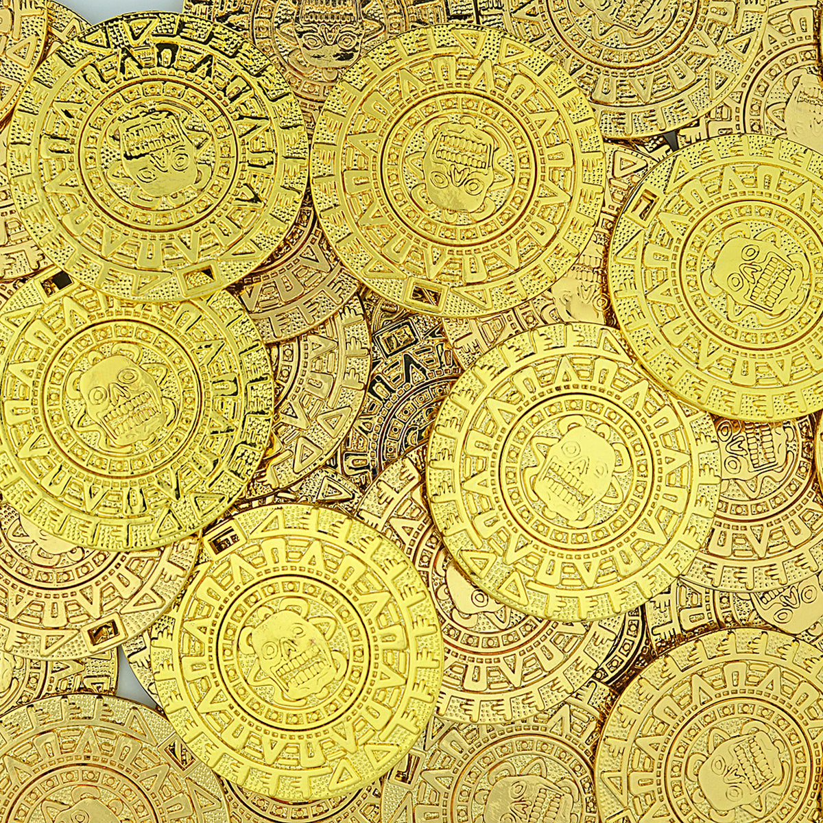 Shiny Gold Toy Metal Aztec Pirate Coins - You Choose The Quantity ...